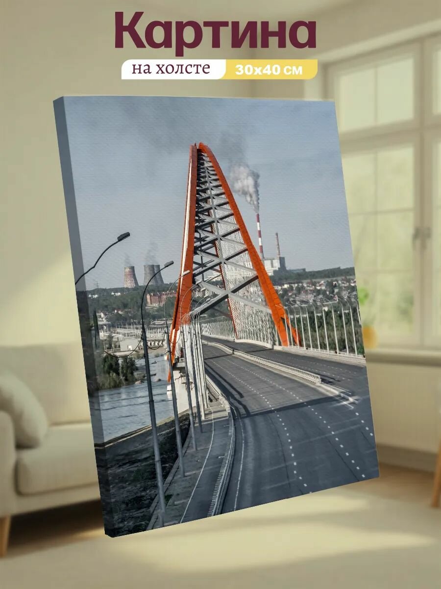Картина на холсте Новосибирск интерьерная архитектура город
