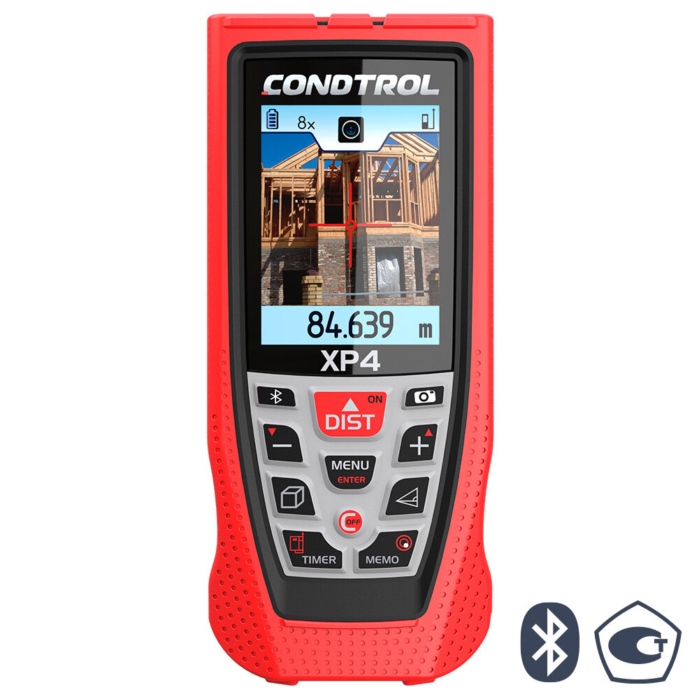 Лазерный дальномер Condtrol XP4, до 100м, встроенный прицел, сохранение измерений 1-4-085