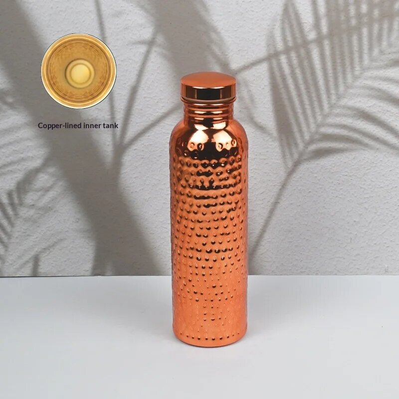Медная бутылка для воды Hammer Pattern 800 мл Copper plating