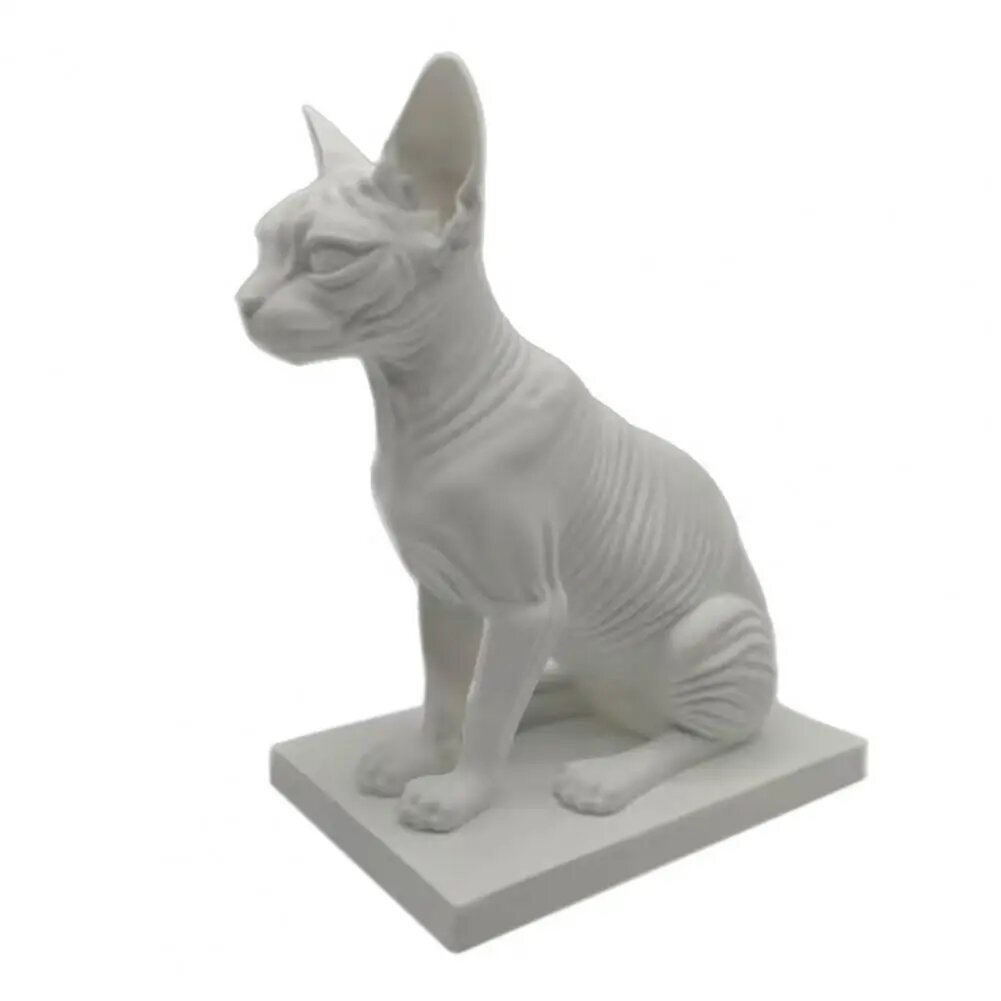 Фигурка кошки-сфинкса из пластика