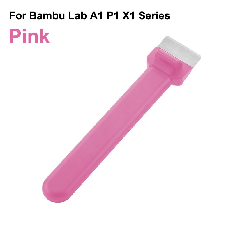 Магнитный скребок для платформы Bambu Lab из нержавеющей стали EARTH'S SURFACE Розовый, 3PCS, Pink