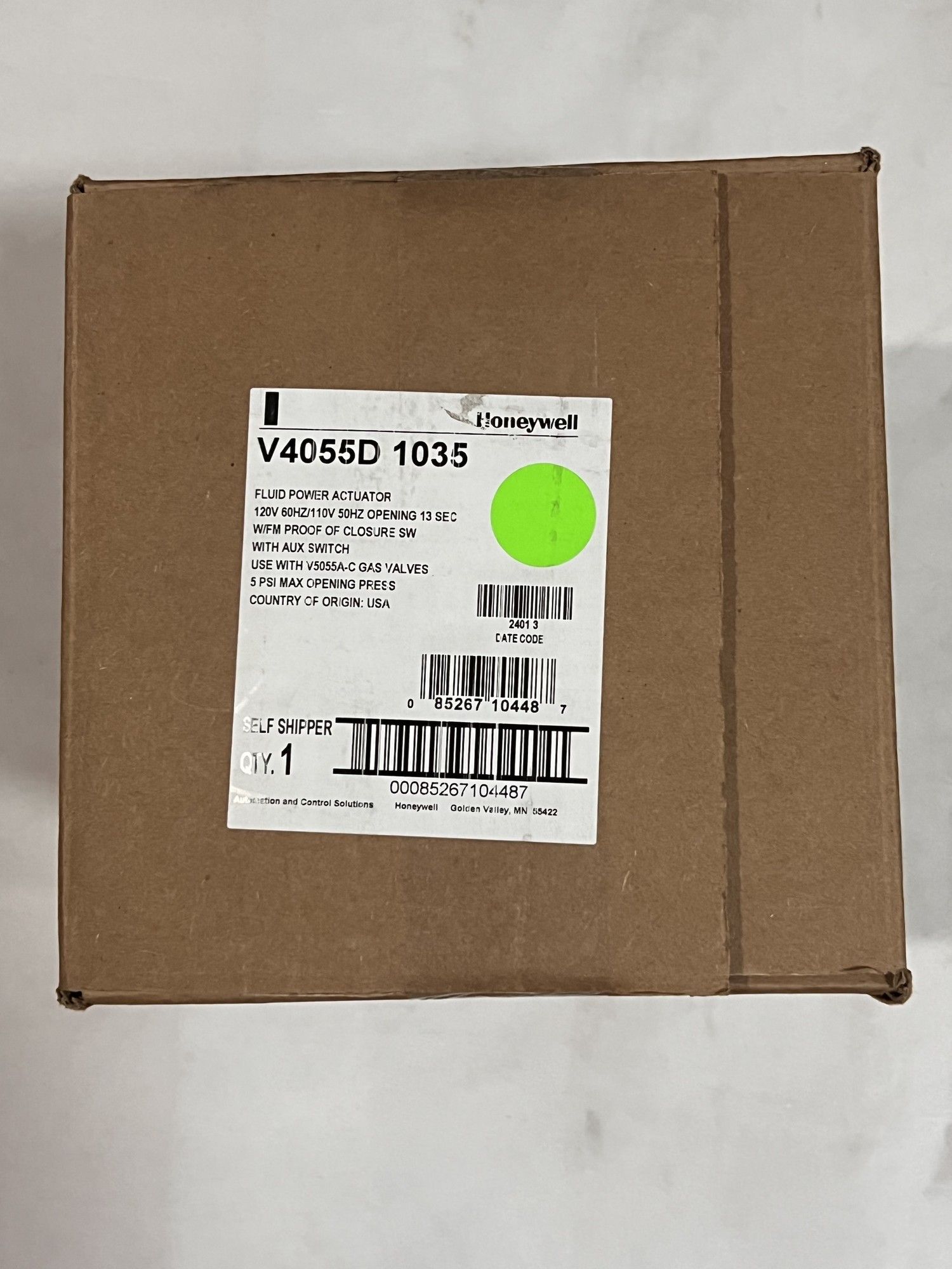 Привод газового клапана Honeywell V4055D1035 для промышленных и коммерческих горелок