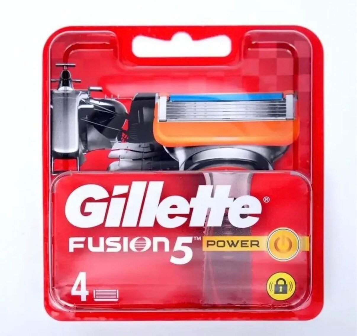 Мужские сменные кассеты для бритья Gillette Fusion5 ProGlide Power, 4 шт