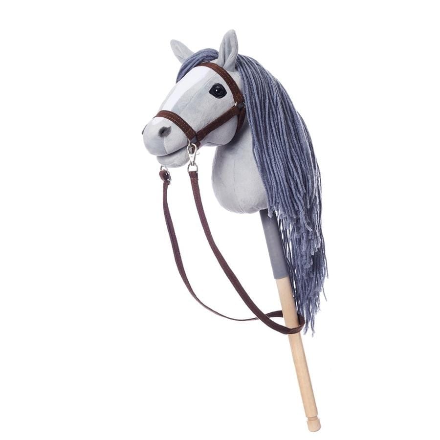 Мягкая игрушка Hoppihorse Hobby Horse длинноволосая, серый, размер A4