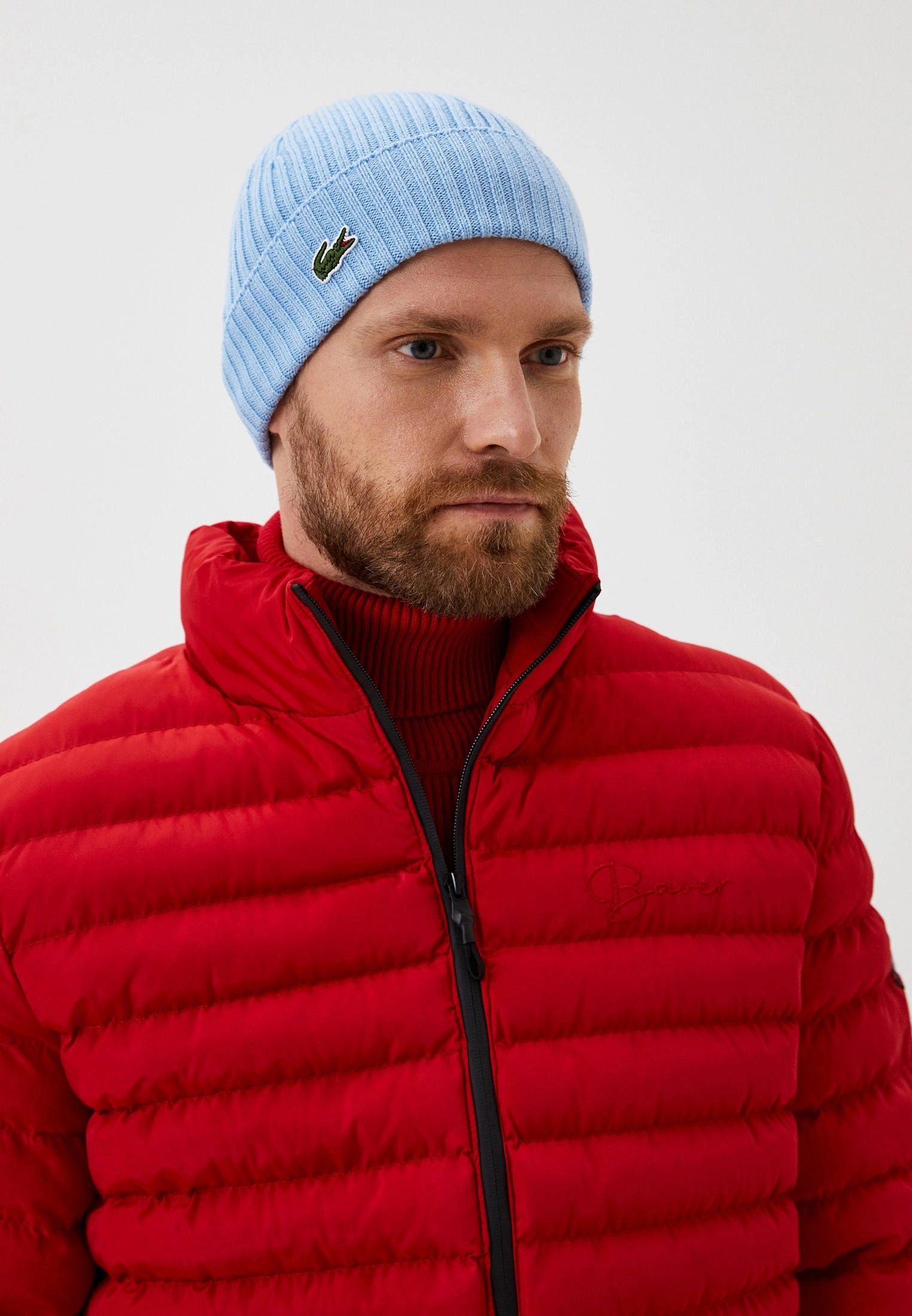 Шапка-бини LACOSTE Осень-зима 2025 для мужчин и женщин, размер TU, голубой — фото 1