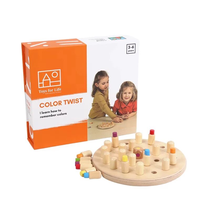 Игра с цветными штырями для развития внимания и моторики у детей 3-6 лет