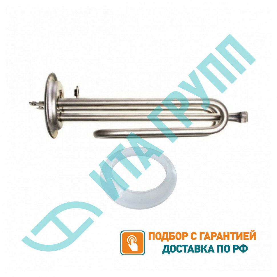 Комплект ТЭН 1,5кВт (1500Вт) RF для водонагревателя Electrolux Rival, под анод М6 + прокладка, 20105K1