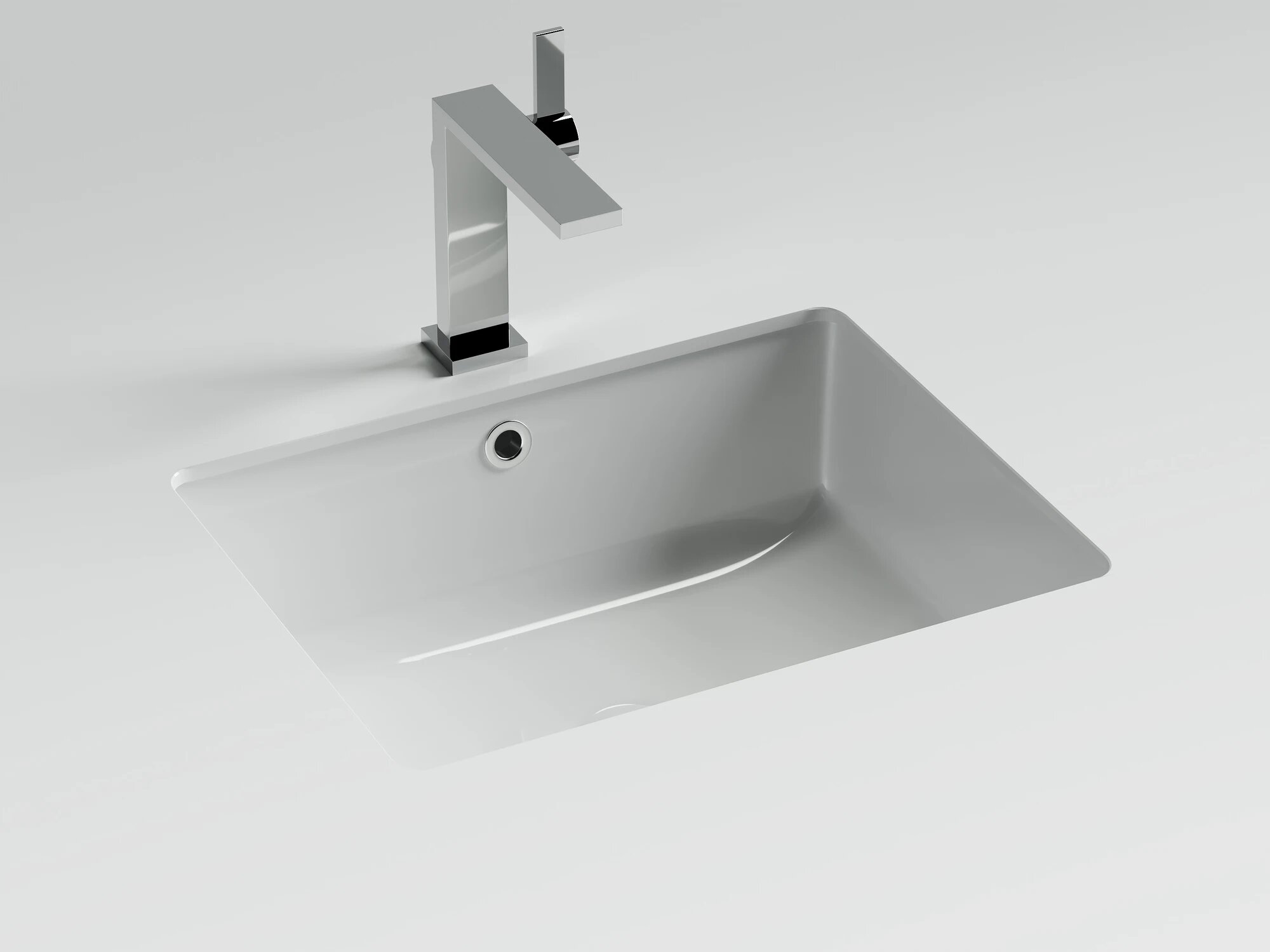 Раковина встраиваемая под столешницу Ceramicanova Эра / Era CN7033 50,5x40,5x19,5 белый
