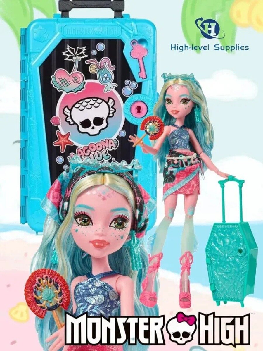 Кукла Monster High Секреты Скаллиумэйта серия Лагуна Блю + 19Аксессуары сюрпризы