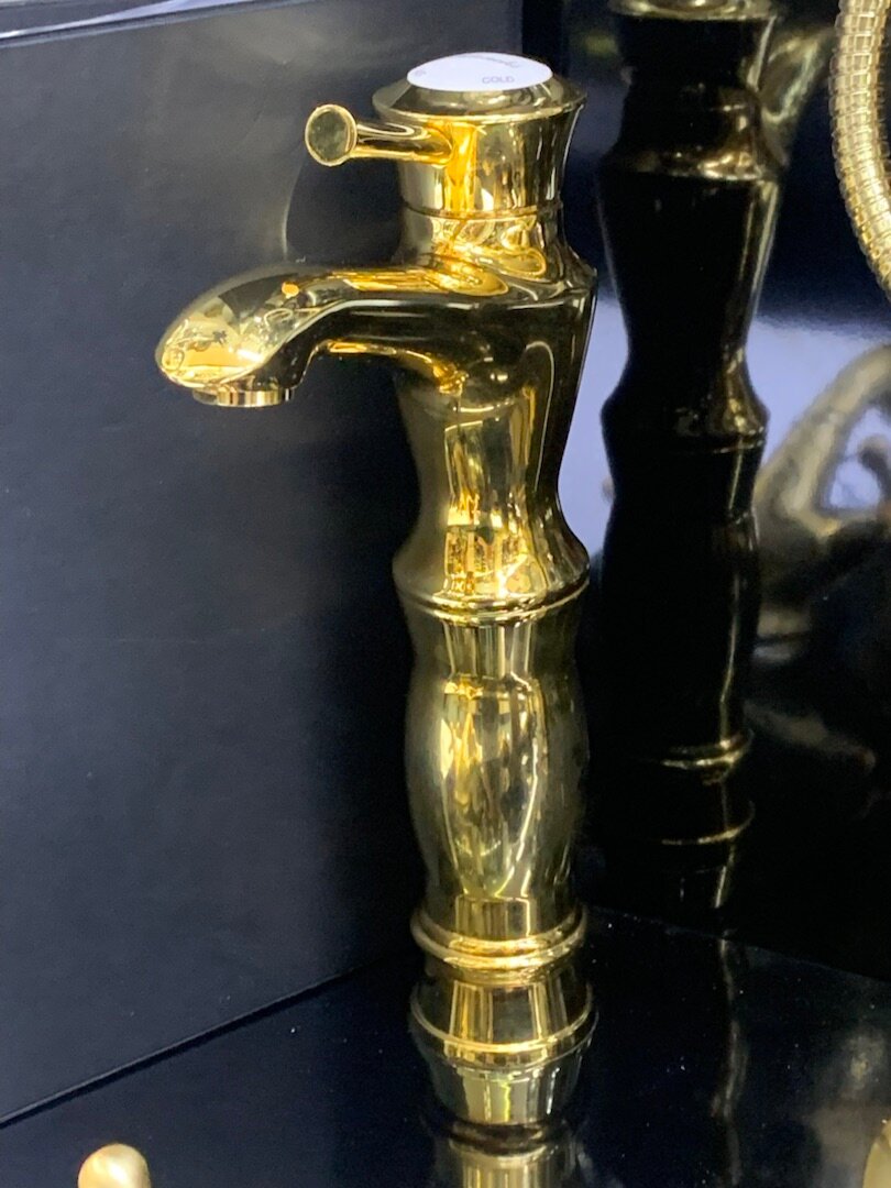 Смеситель для раковины с донным клапаном BIANCHI BURLESQUE LVBBRL201300ORO золото