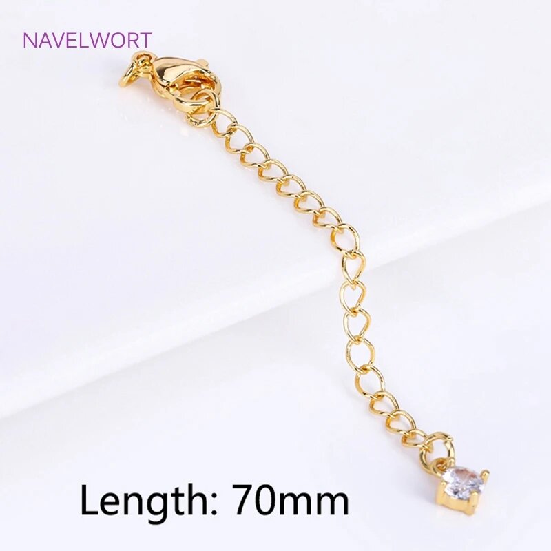 Удлинитель цепочки NAVELWORT 18K gold plated 70 мм