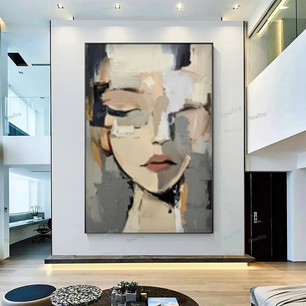 Абстрактная картина маслом 60x90см, цвет P