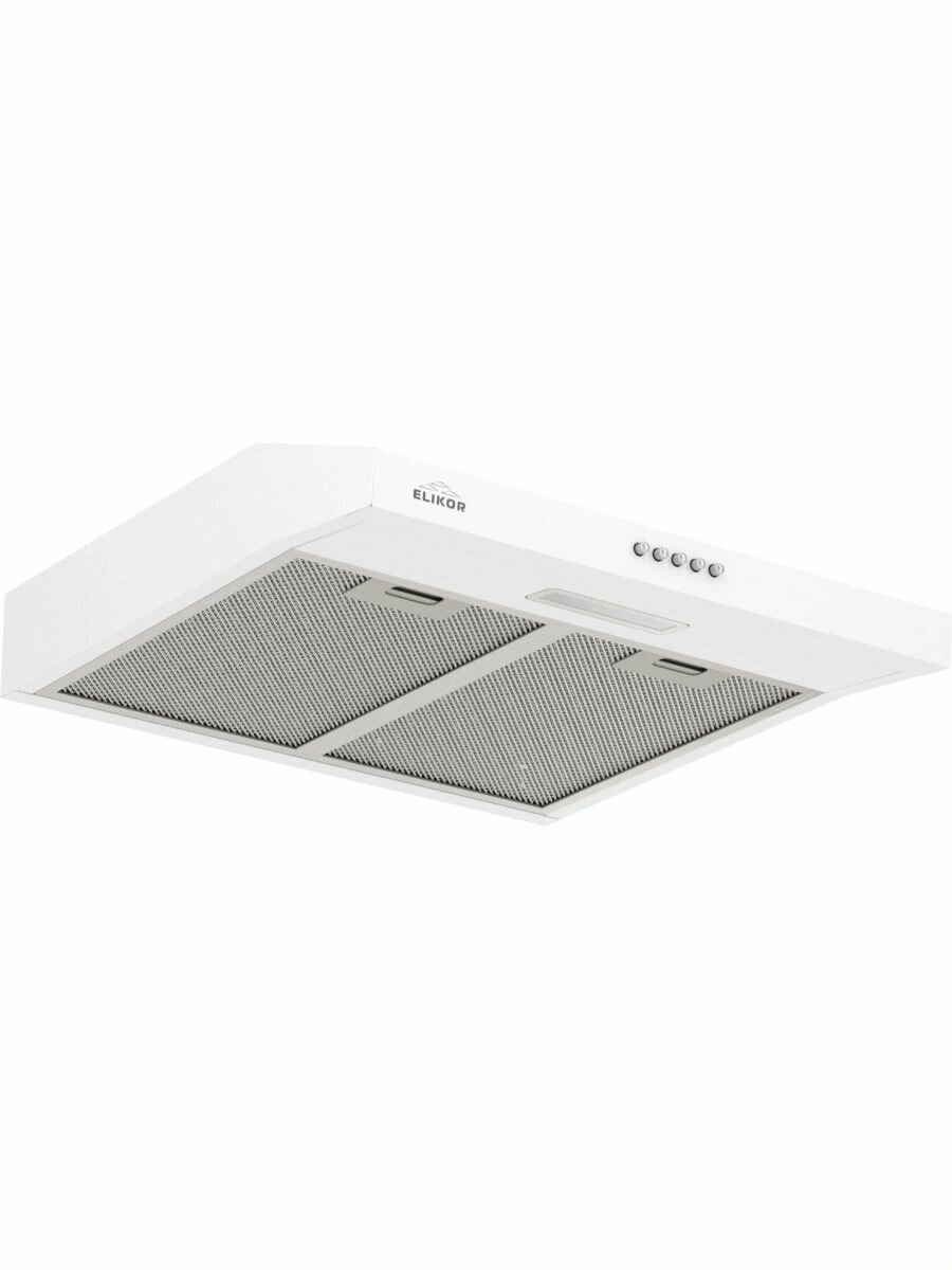 Вытяжка козырьковая Elikor Eco ONE 50 WH, управление кнопочное, белый 298166