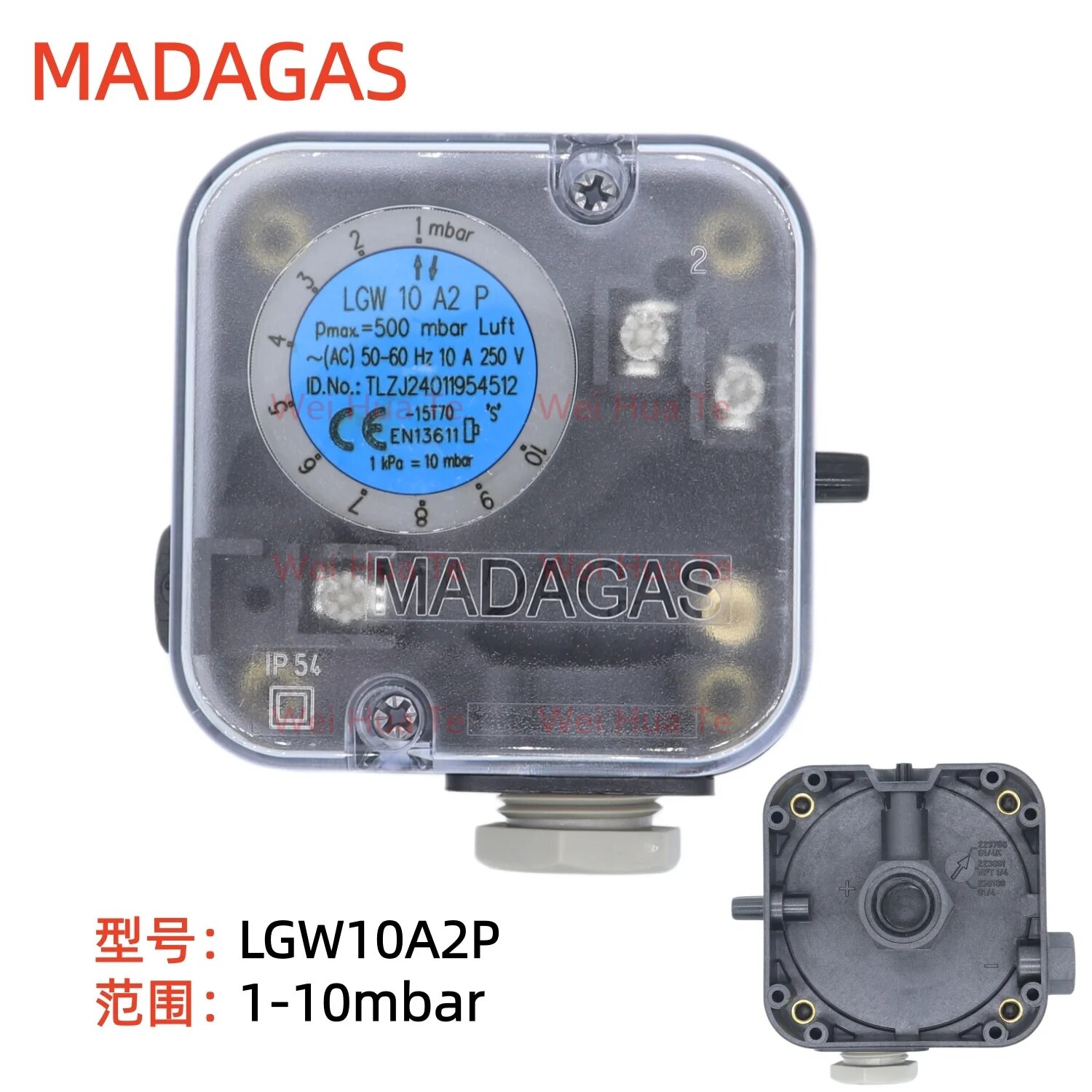 Датчик давления газа LGW 10 A2 P