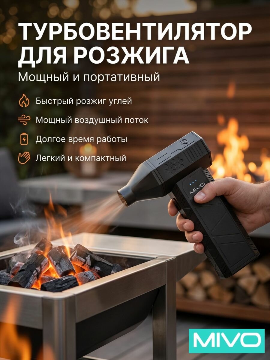 Воздуходувка для розжига углей Mivo MS-150