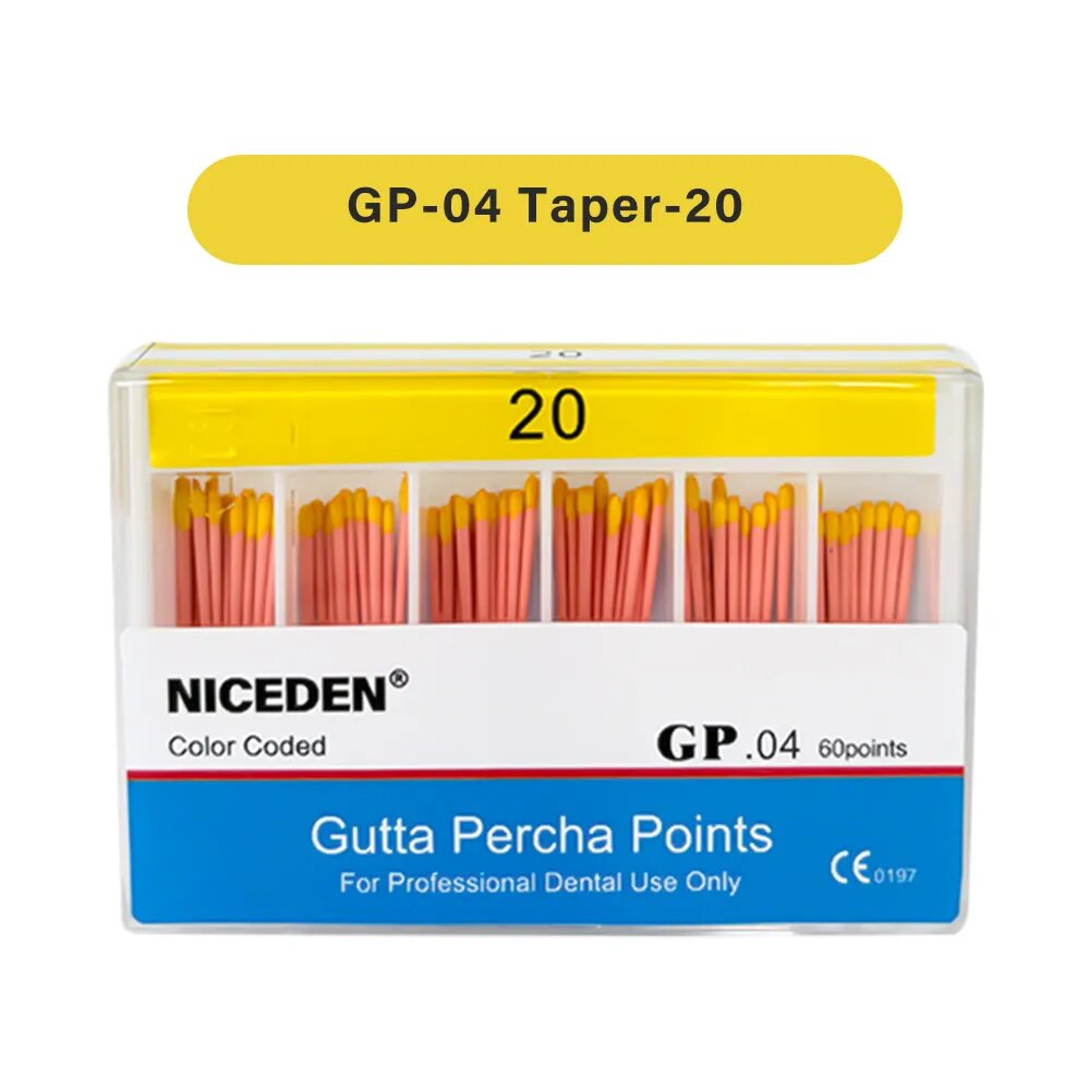 Гуттаперчевые штифты, gutta-percha point № 04-20