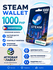 Карта пополнения Steam Wallet 1000 PHP | Цифровой код
