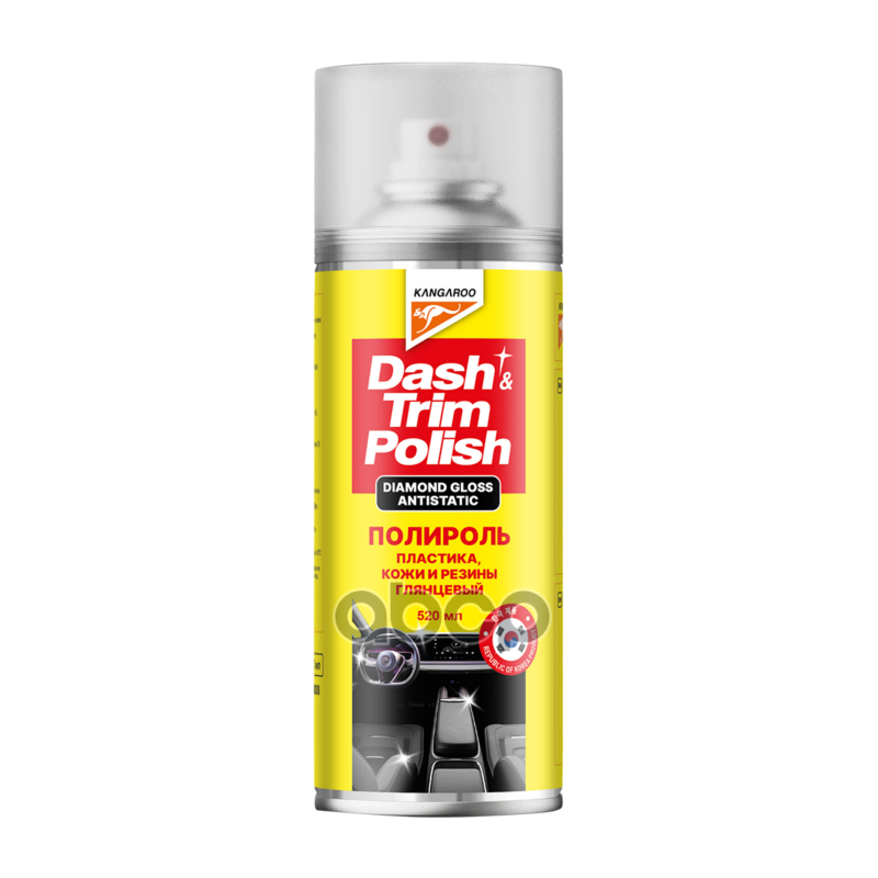 Полироль глянцевый для пластика, кожи и резины Kangaroo Dash&Trim Polish Diamond Gloss, 520 мл KANGAROO арт. 355030