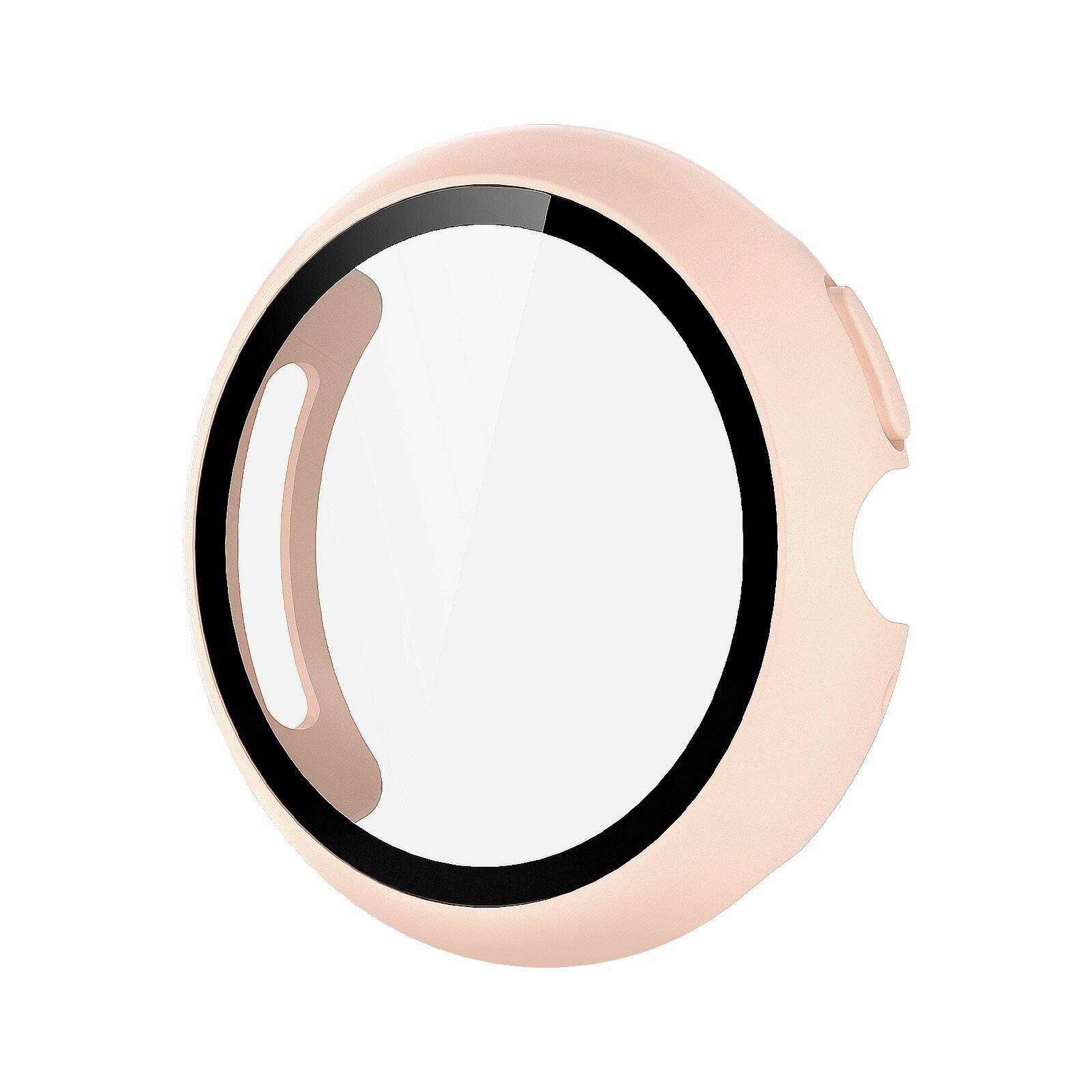 Google Pixel Watch 4 41mm матовый розовый силиконовая защитная чехол с встроенным стеклом