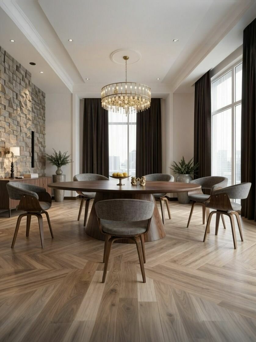 Стол овальный шпонированный HALMAR VAGNER 220/98 для кухни/гостиной, дизайнерский лофт
