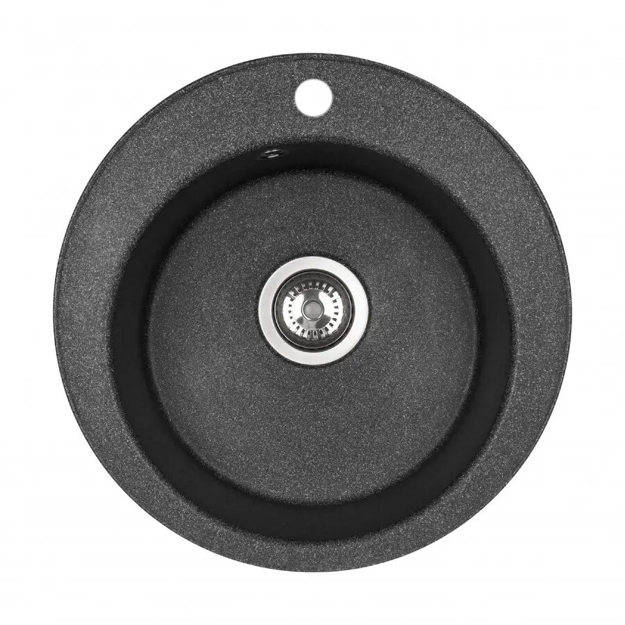 Мойка для кухни Aquaton 50х50 1A734732SS210 серая, 1 чаша, литьевой мрамор