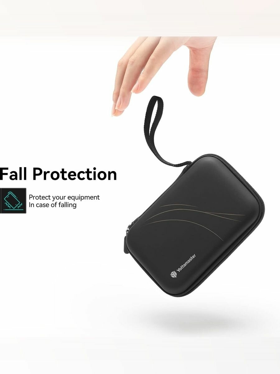 Органайзер для хранения Yottamaster TR1 для хранения Коробка для 2,5-HDD, кабеля, зарядок, USB-накопитель, мышь, проводных и беспроводных наушников и другие аксессуары, черный органайзер для хранения