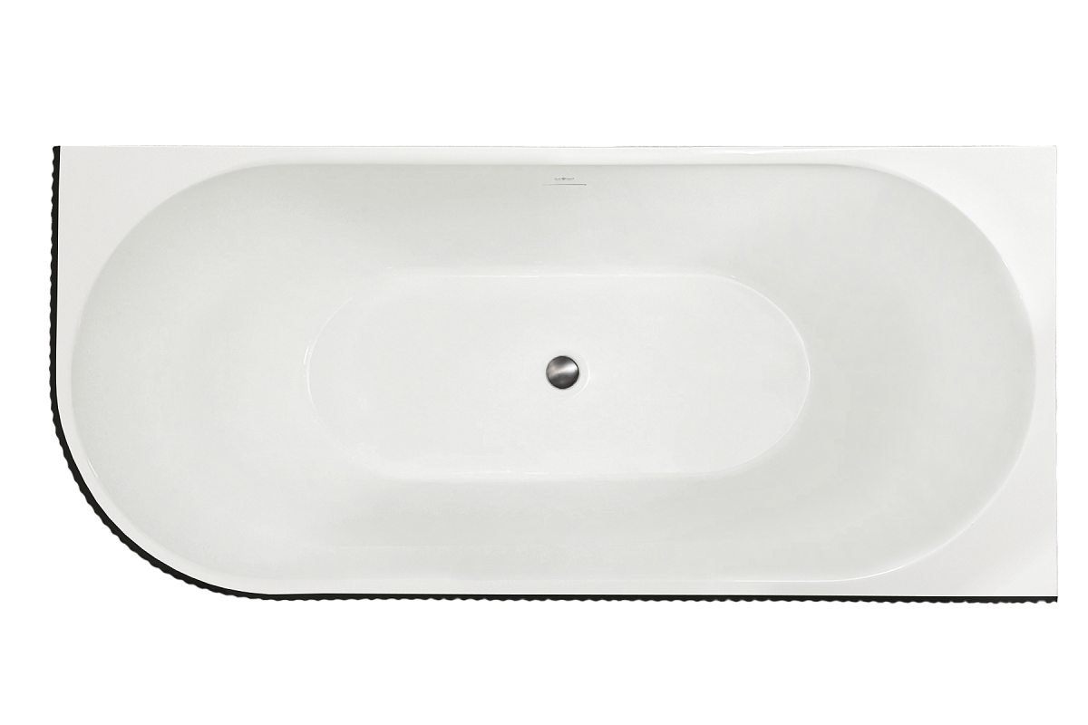 Акриловая ванна Royal Bath NERO RB710302BL-R-GR 170х78 правосторонняя
