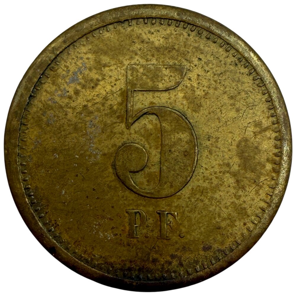 ФРГ (Германия), Гамбург 5 пфеннигов 1949-1990 гг. (Магазин P. Gall)