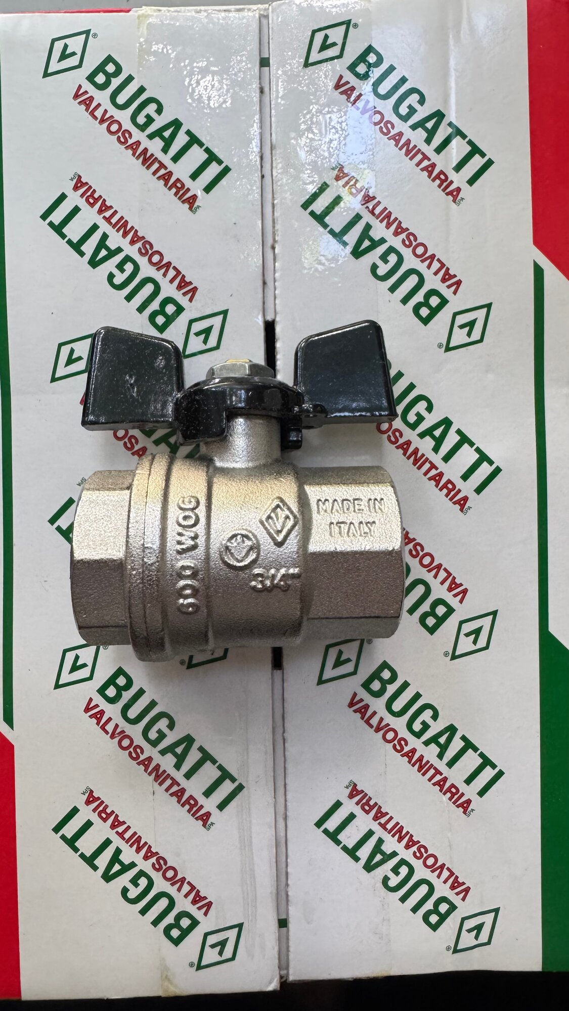 Кран шаровой Bugatti (Бугатти) а.302 Oregon усиленный с внутренней резьбой г/г б-ка Rp3/4 03020067