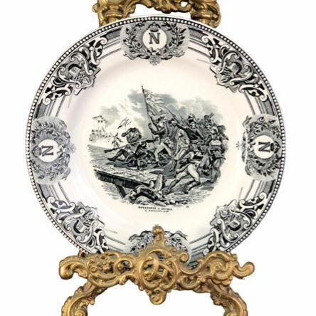 Декоративная тарелка Наполеон, Банапарт в Арколе, 17 ноября 1796 г. Boch Freres La Louviere. Франция