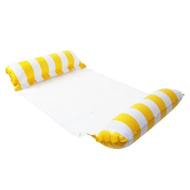 Складной водный гамак Желтый, striped yellow