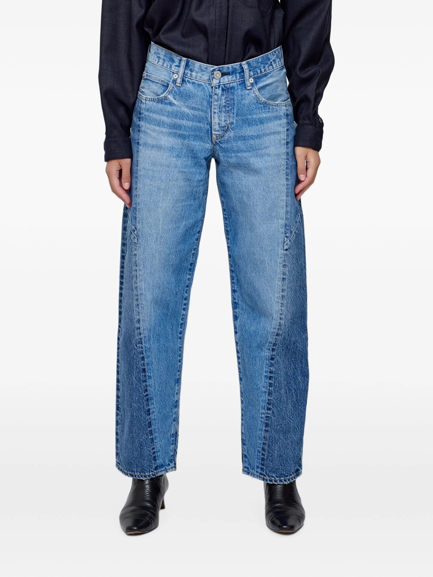 Джинсы MOUSSY Micco Remake tapered jeans, размер 24, синий — фото 1
