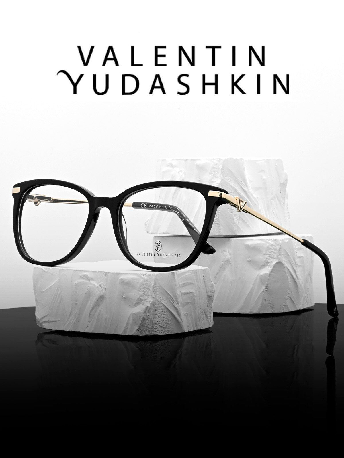 Оправа для очков Valentin Yudashkin VY 5416 C190 пол Женский форма оправы Вайфарер (Wayfarer) цвет оправы Чёрный
