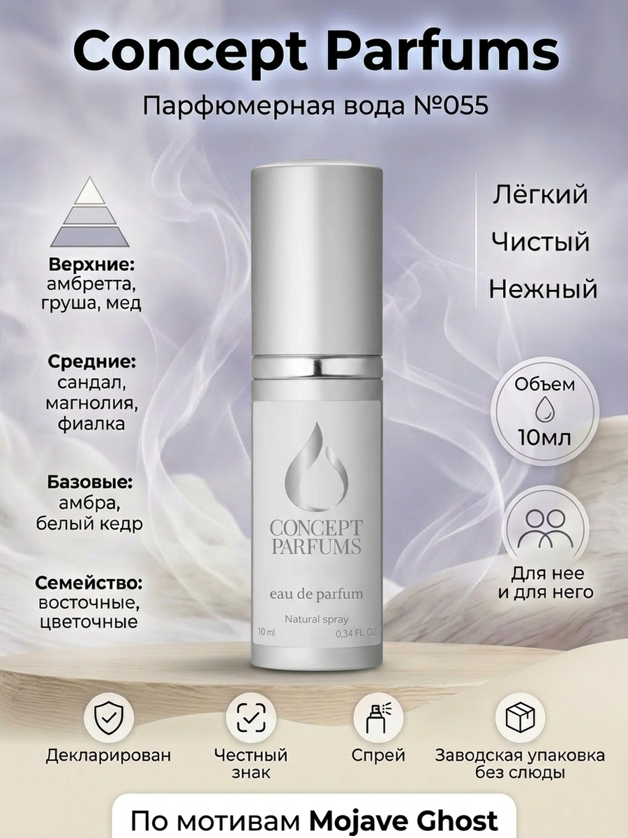 Concept Parfums 055 Парфюмерная вода унисекс 10мл восточные, цветочные