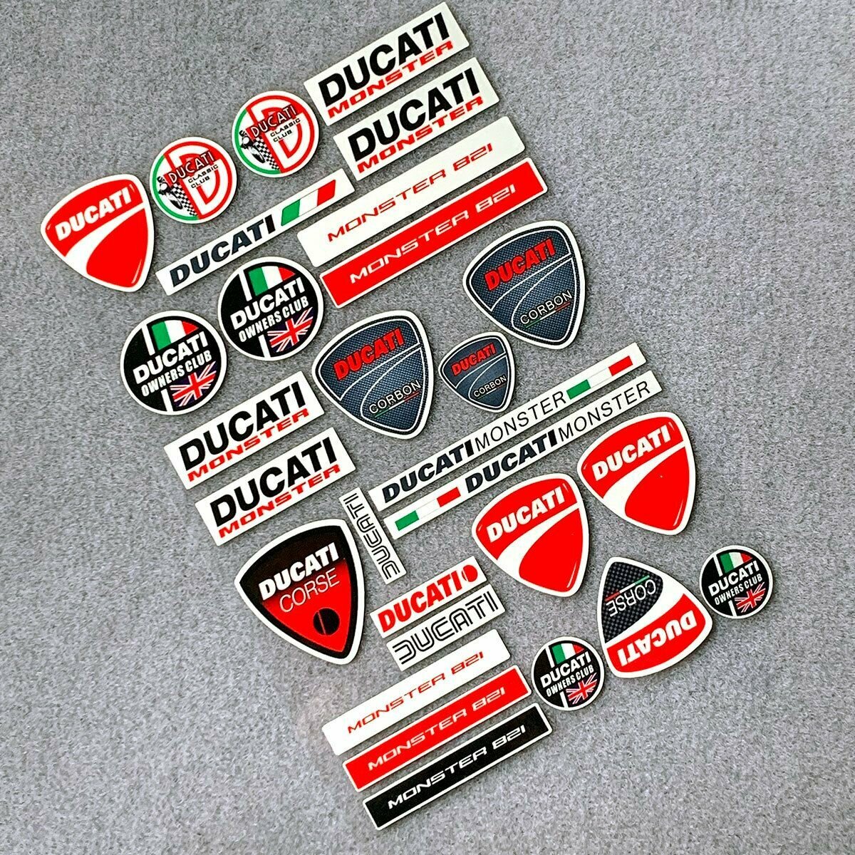 Наклейки DUCATI для мотоцикла, водонепроницаемые, комплект для кузова и шлема, декоративные стикеры, 1 набор
