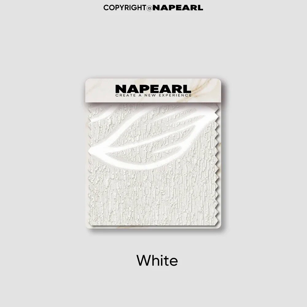 NAPEARL занавеска из полиэстера серая Rod Pocket, Белый, W200XL260CM 1PC, White