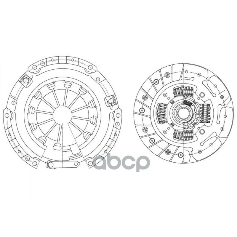 Сцепление в сборе для а/м Chery Bonus/Very A13 (11-) 1.5i (без муфты) (FR 2743) Trialli арт. fr-2743