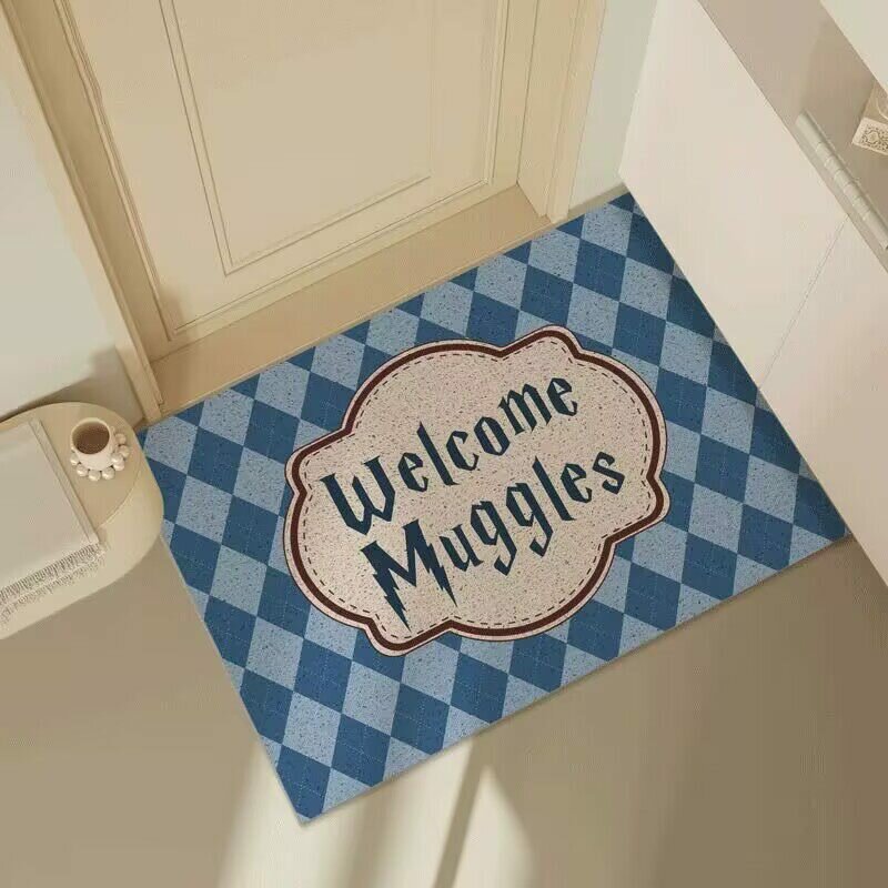 Коврик для двери Harry Potter, 60×90 см, Когтевран, из ПВХ-сетки, износостойкий, можно свободно обрезать.