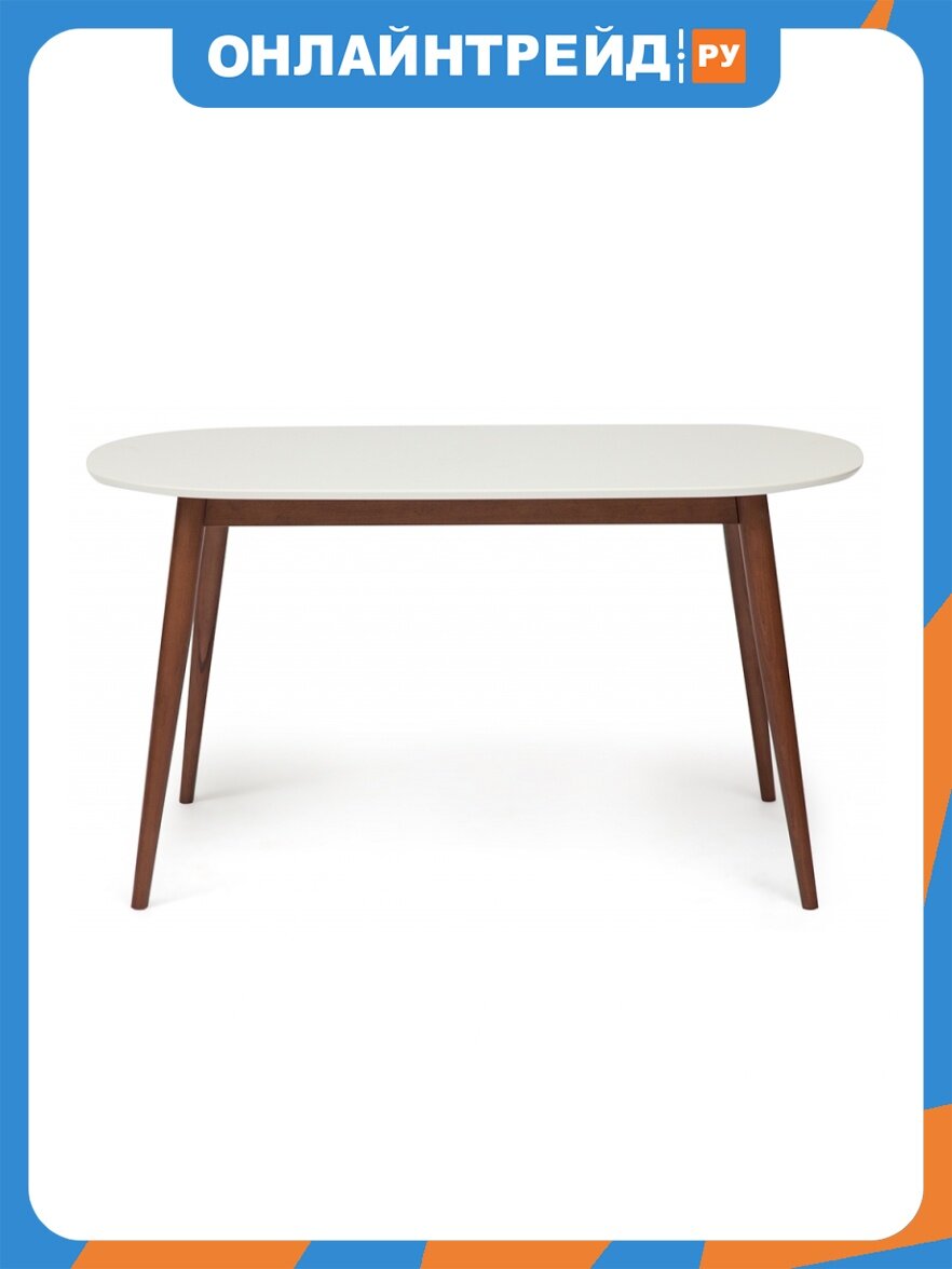 Стол обеденный Tetchair MAX (Макс), 140х80х75см, белый+коричневый