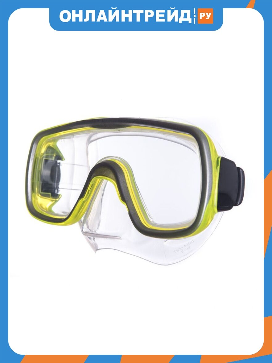 Маска Salvas Geo Sr Mask, для плавания арт. CA175S1GYSTH, закален. стекло, силикон, размер: Senior, желтый