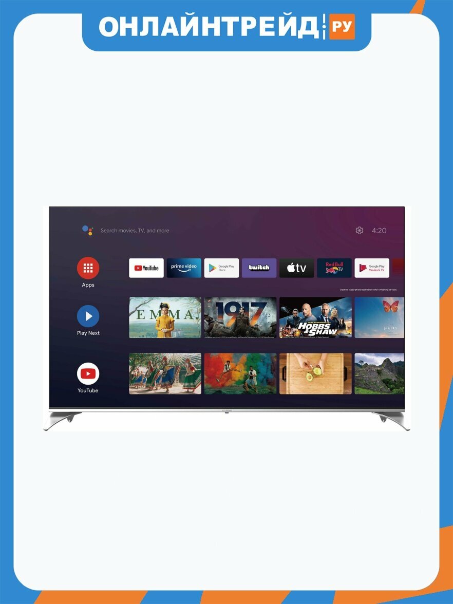 Телевизор Hyundai H-LED55QBU7500, 4K Ultra HD, черный