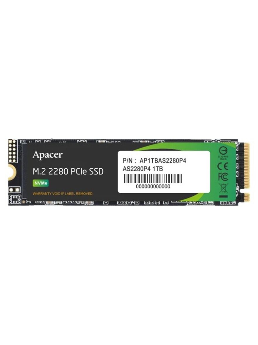 SSD диск Apacer AS2280P4 M.2 2280 1024Гб PCIe 3.0 x4 (AP1TBAS2280P4-1)