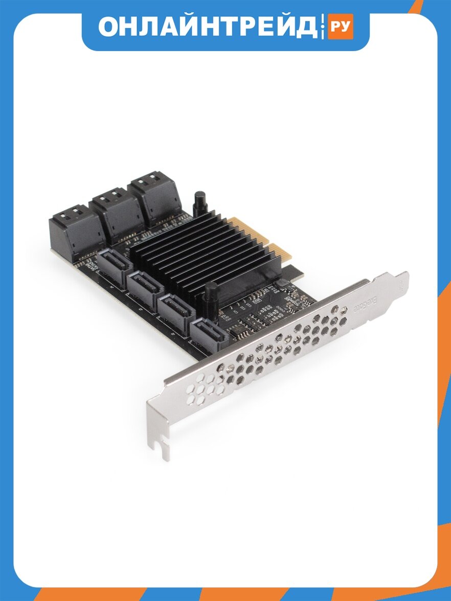 Контроллер Exegate EXE-510 (PCI-E x4, SATA3 6Gb/s, 10 int, ASMedia Chipset ASM1166+JMB575)