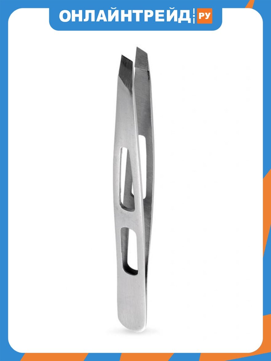 Пинцет Silver Star АТ 995, косой с отверстиями