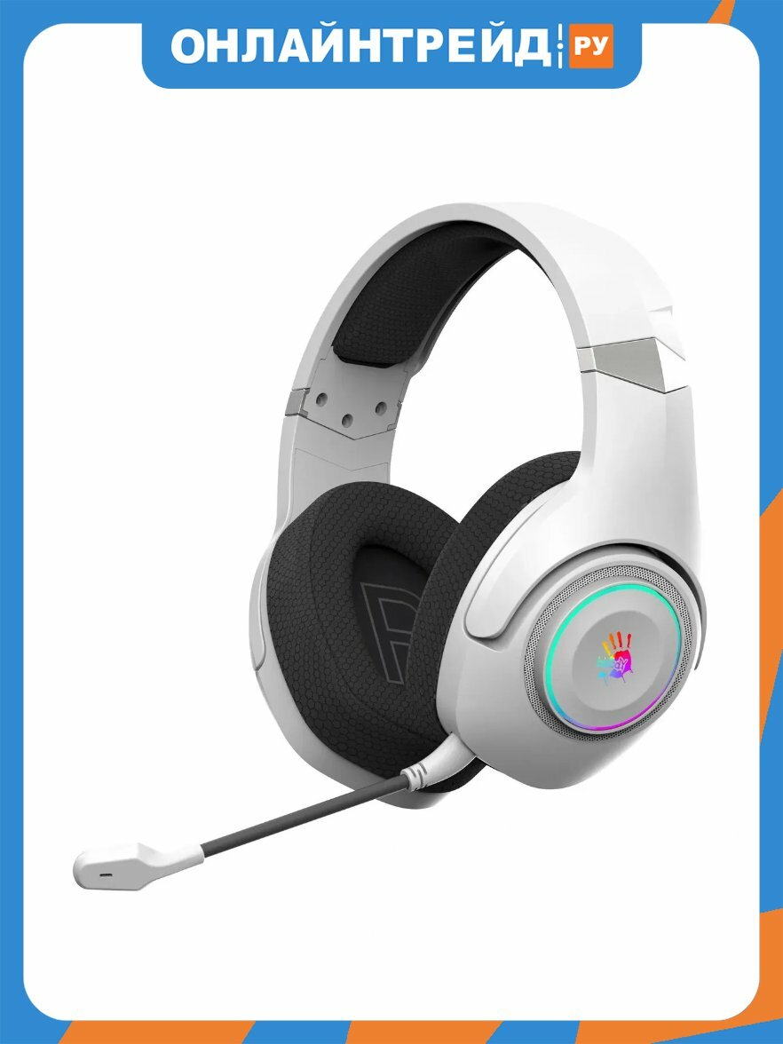 Игровые наушники A4TECH Bloody GR270, проводные (USB), белый