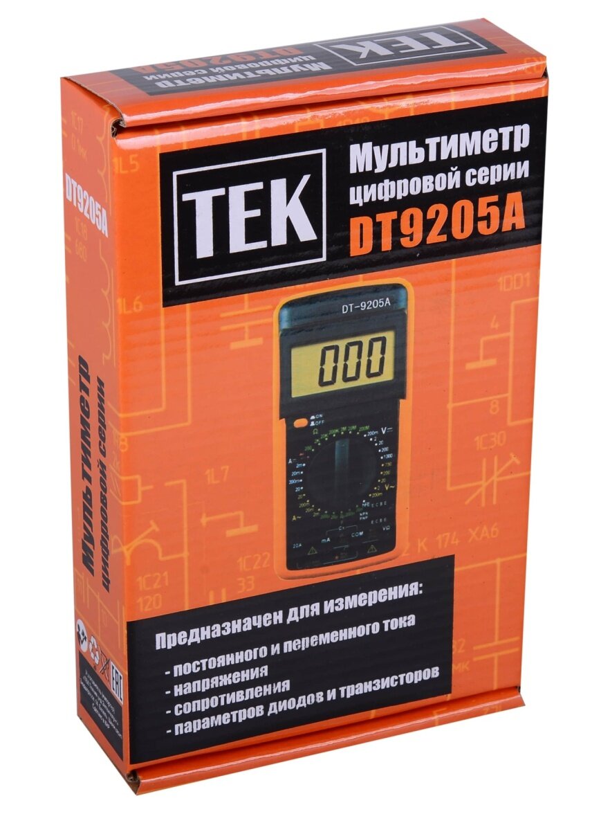 Мультиметр Tek DT 9205A — фото 1