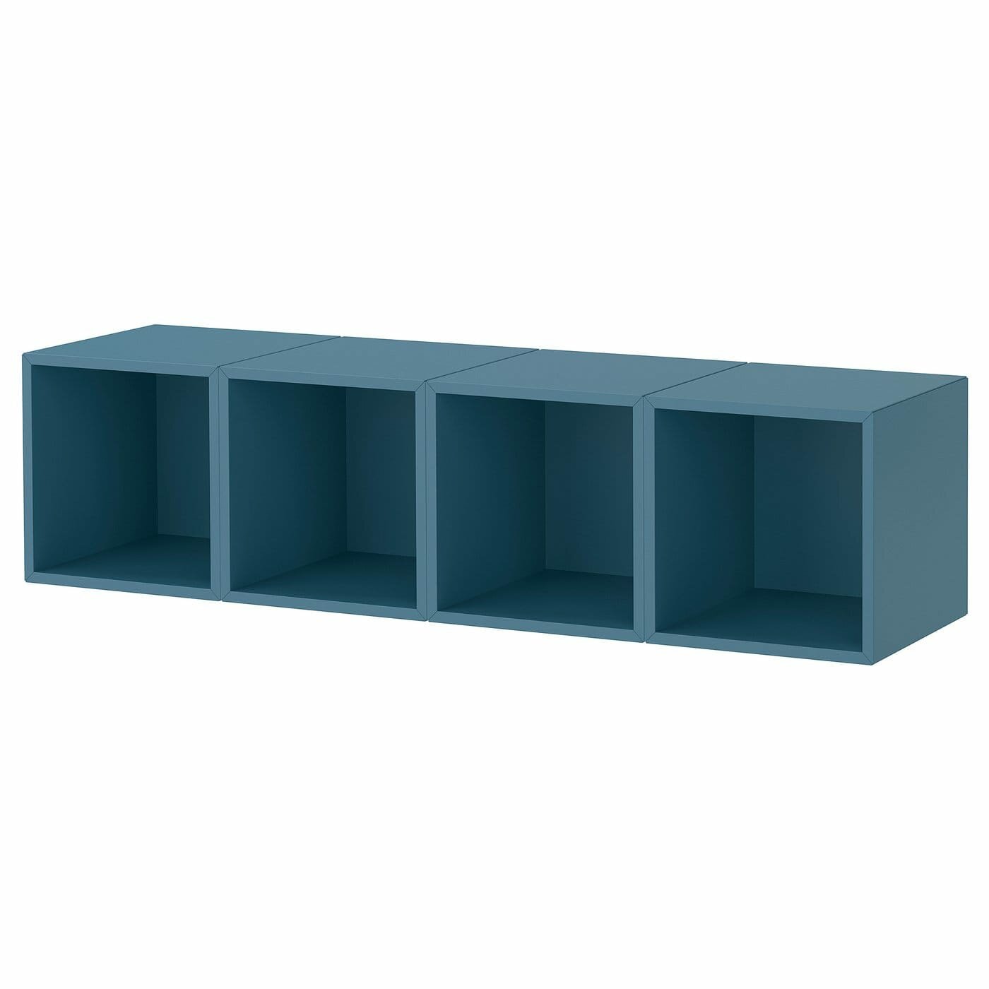 Полка IKEA EKET Комбинация подвесных шкафов 196.020.82, темно-сине-серый, 140x35x35 см