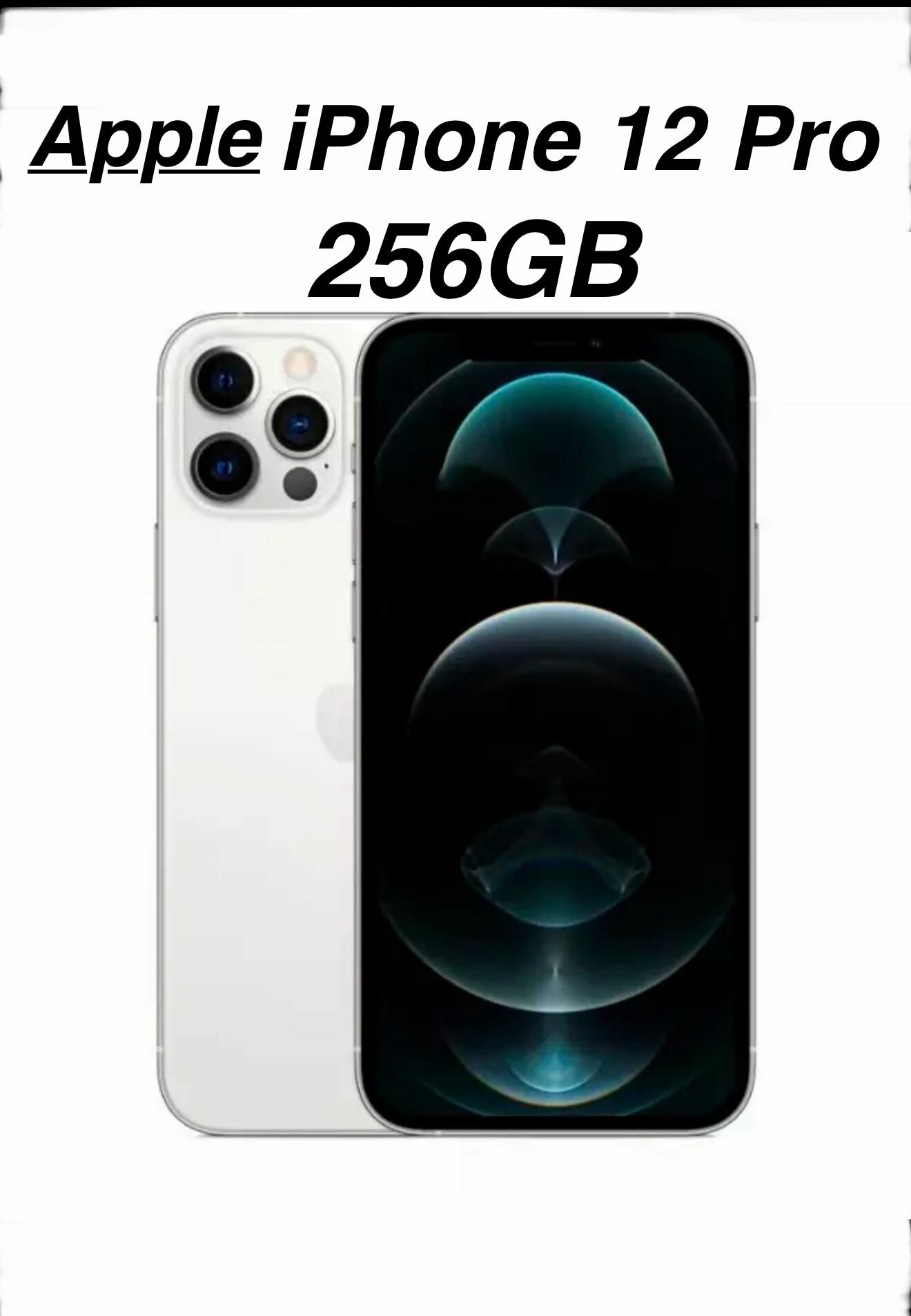 Восстановленный Apple Смартфон Айфон 12 Pro 256Гб, белый 6/256 ГБ, Nano-SIM, eSIM, серебристый