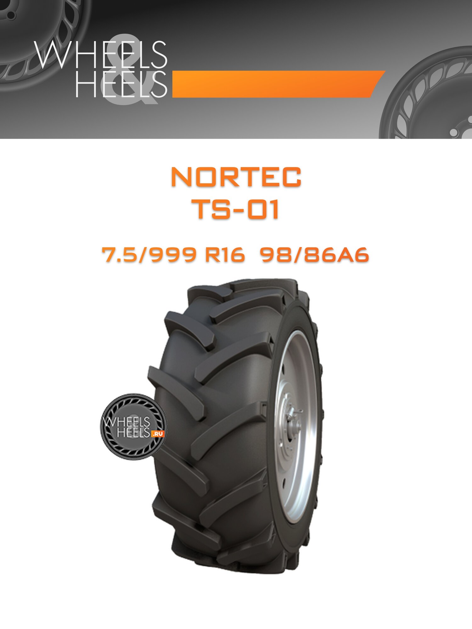Шина автомобильная NorTec TS-01 7.5/999 R16 98/86A6 ALLSEASON, всесезонная, универсальная