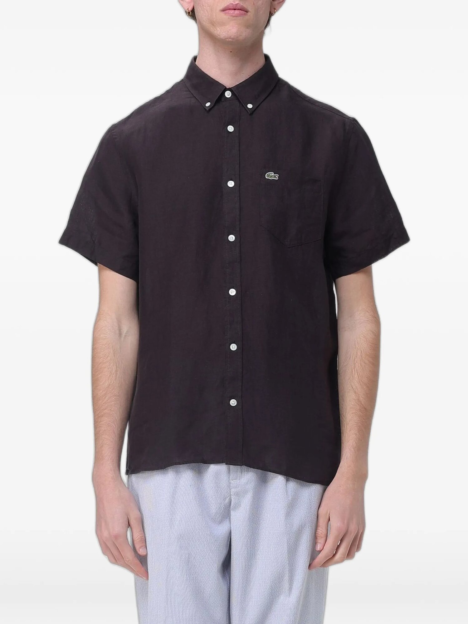 Рубашка Logo-patch linen shirt